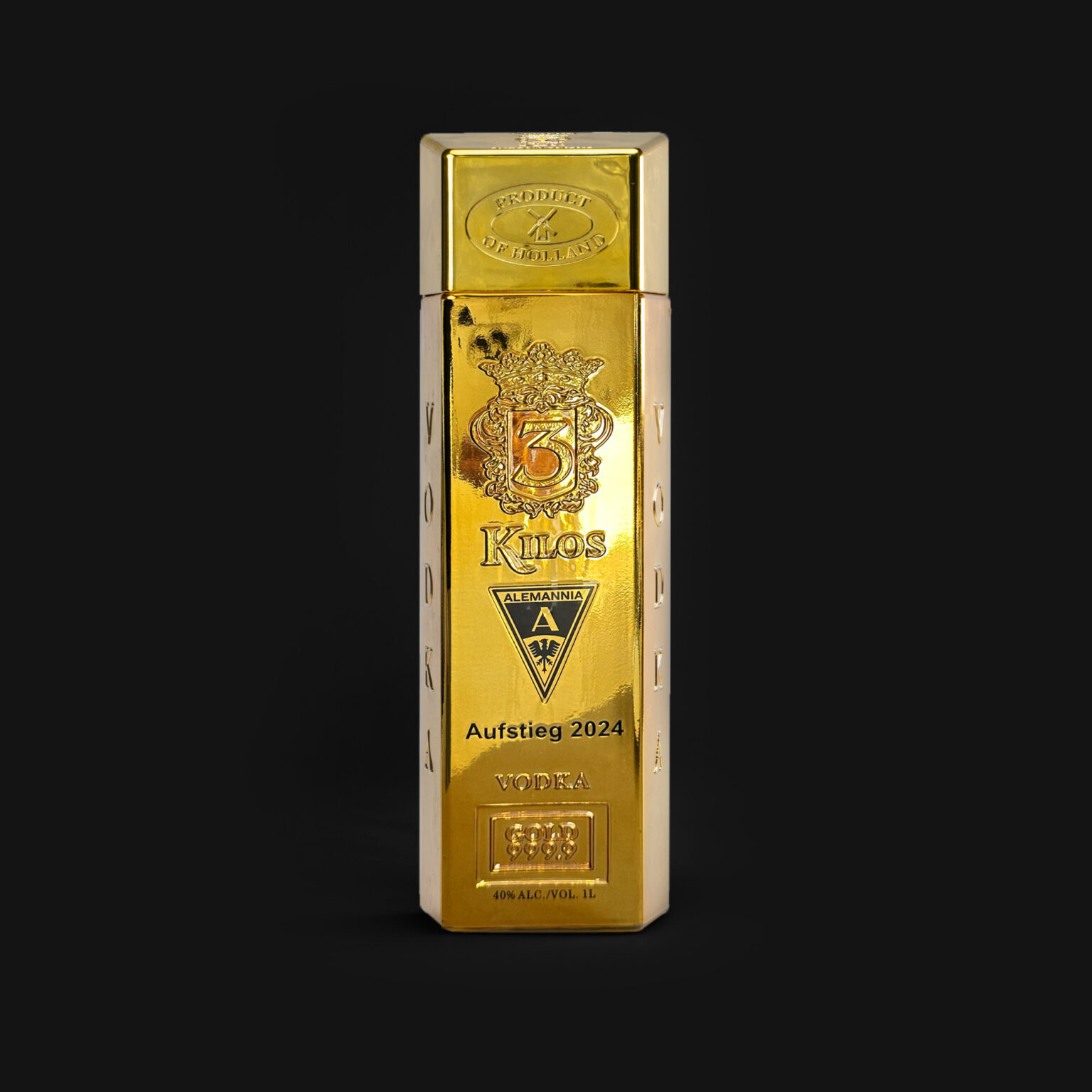 3 Kilos Vodka Gold 1l - Sonderedition "Aufstieg Alemannia Aachen ...